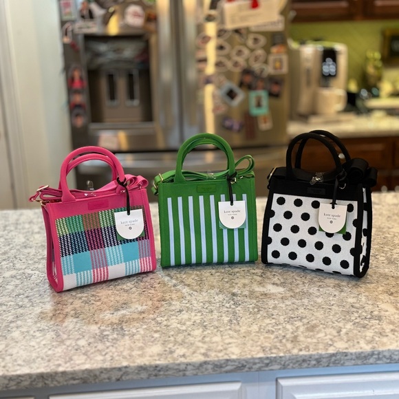 kate spade | Bags | Kate Spade Target Pink Green And Black Mini Bag Set ...